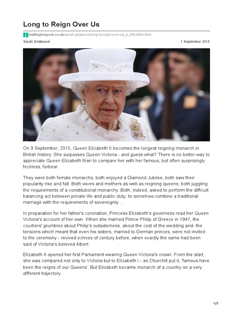 Huffington - Post Long - To.reign - Over.us. (Sept, 2015) | PDF | Queen ...