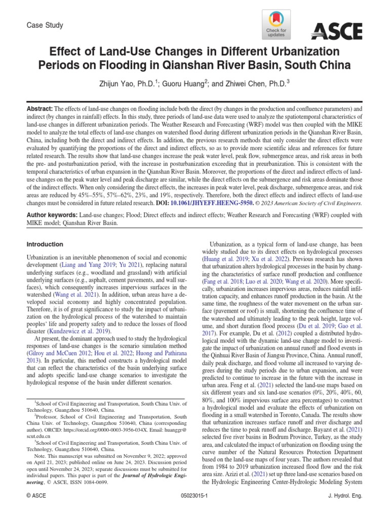 Effect of Land-Use Changes in Different Urbanization Periods On ...