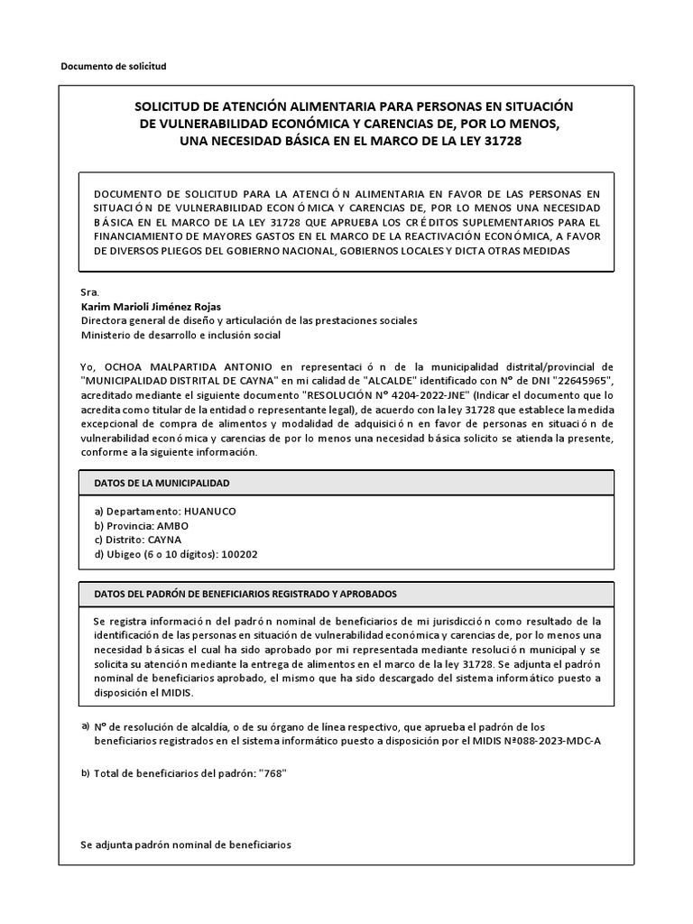 Solicitud | PDF | Gobierno