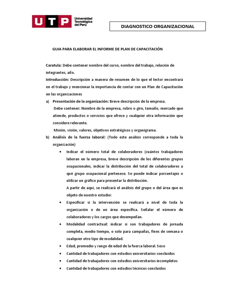 Guía para Elaborar El Informe de Capacitación | PDF | Evaluación | Diseño