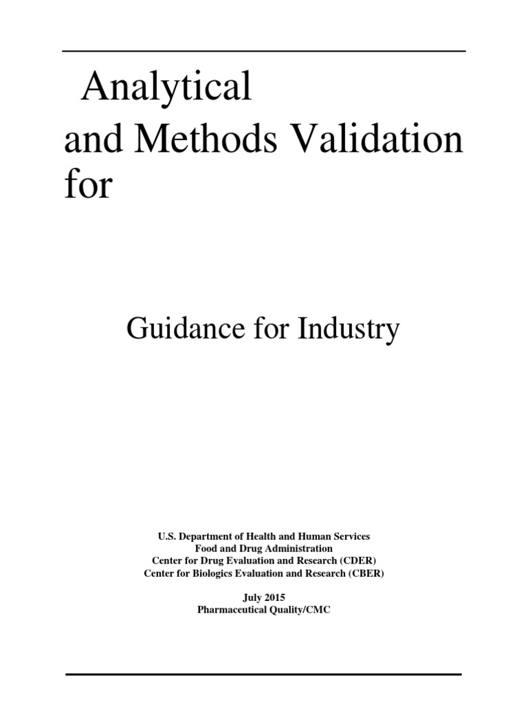 Analytical Procedures and Methods | PDF | Food And Drug Administration | Statistics
