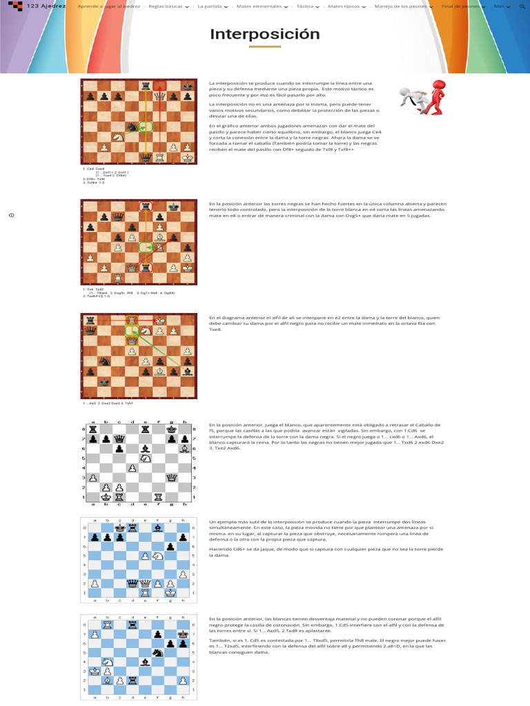 123 Ajedrez - Interposición | PDF | Ajedrez | Juegos de mesa