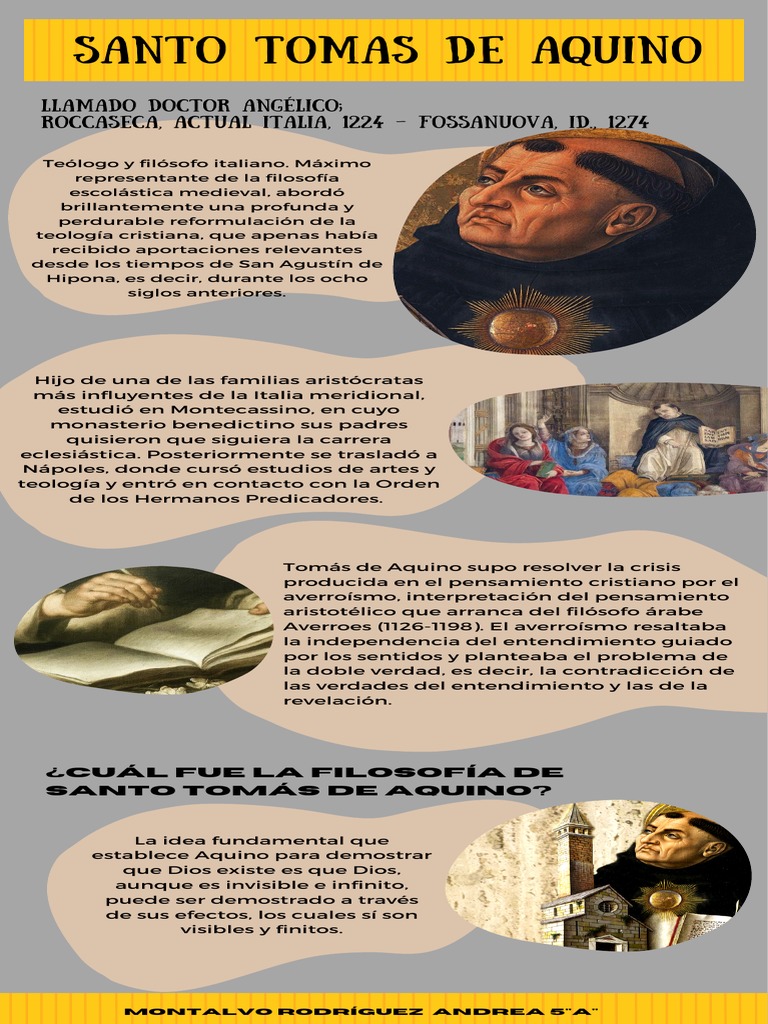SANTO TOMAS DE AQUINO- INFOGRAFÍA | PDF