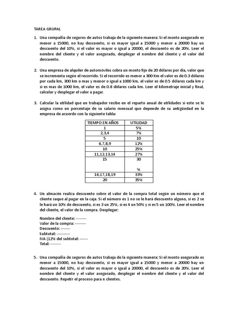 Tarea Grupal 1 | PDF