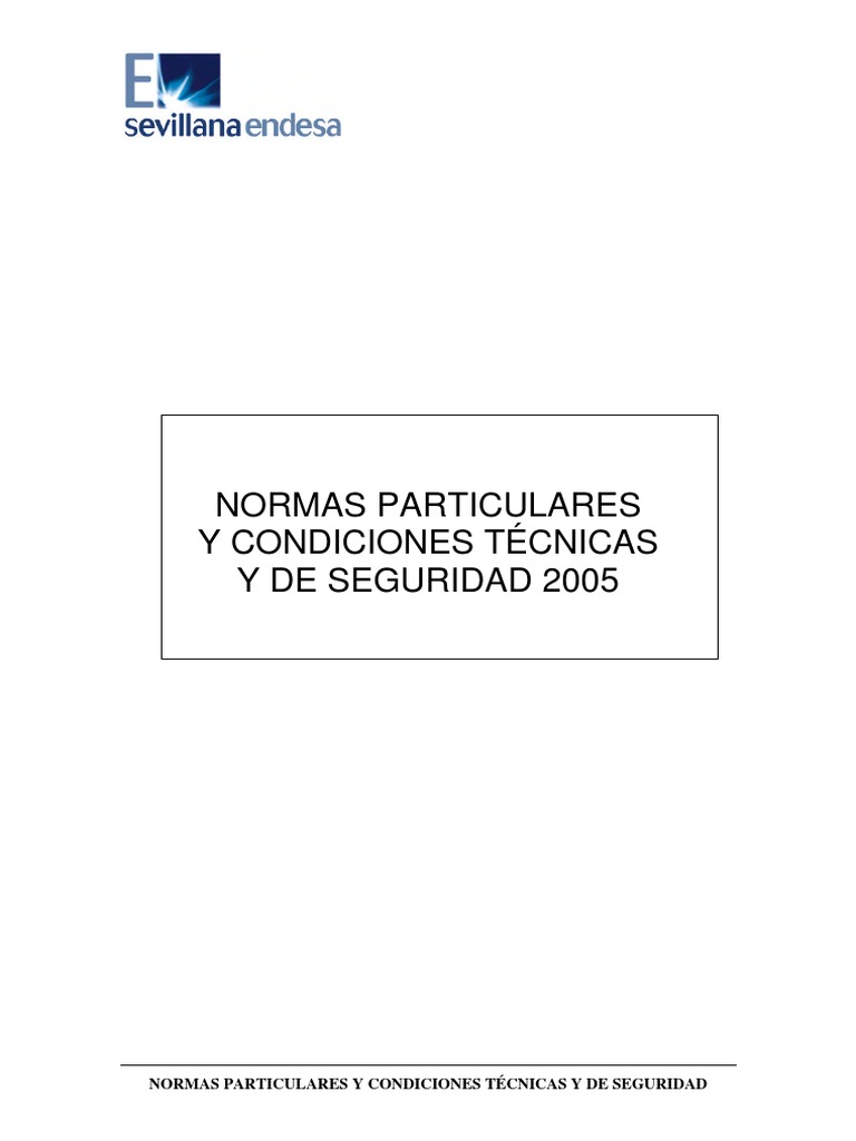 Endesa Normar Particulares y Condiciones Tecnicas y de Seguridad 2005 ...