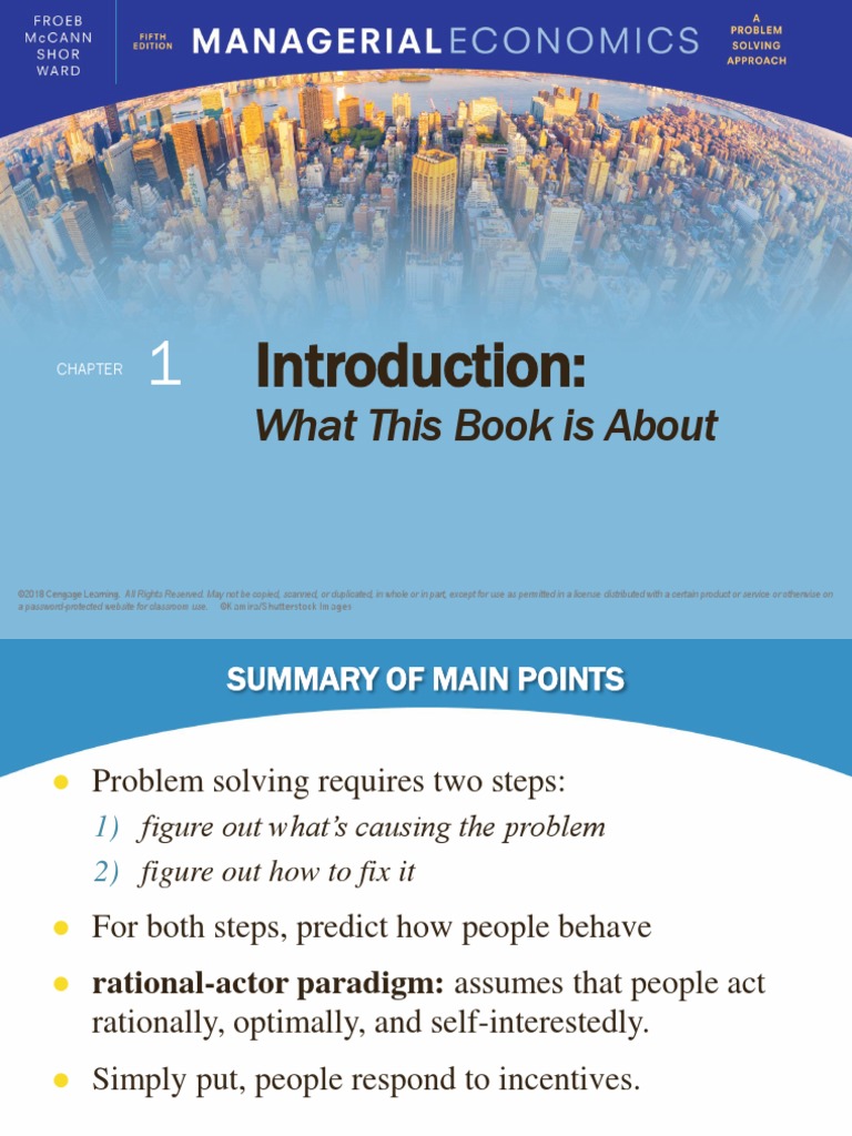 Froeb 5 e CH 01 | PDF | Incentive | Decision Making