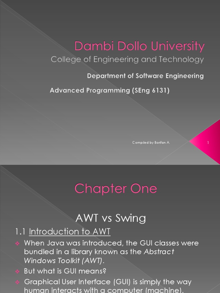 Advanced Programming Chapter One | PDF | Computer Science | Object Oriented Programming