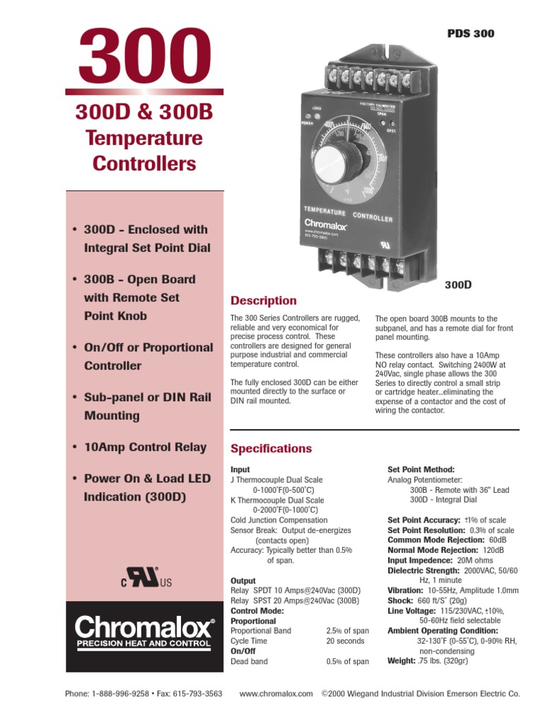 300 Series Temperature Controllers | PDF | Relay | Thermocouple