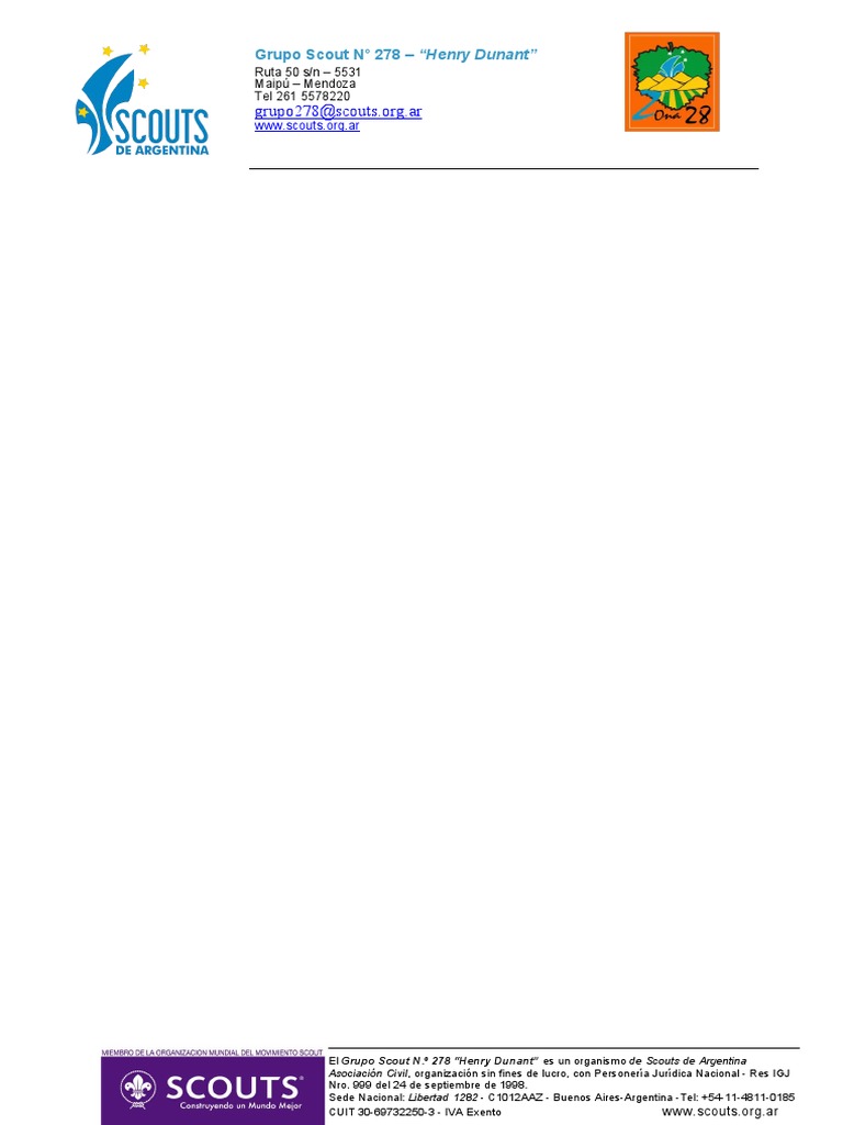 Membrete Grupo Scout 278 | PDF