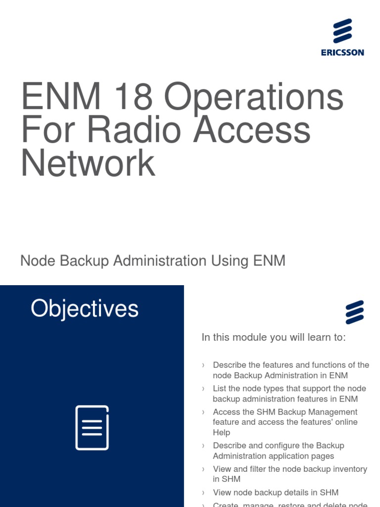 B23 - Node Backup Administration Using ENM | Download Free PDF | Backup ...