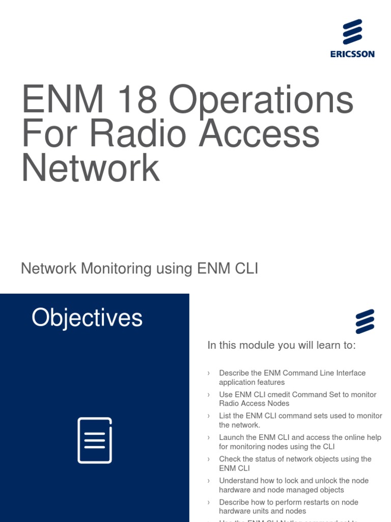 B19 - Network Monitoring Using ENM CLI | PDF | Command Line Interface | Ericsson