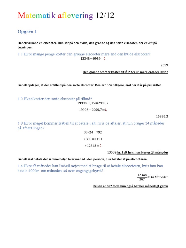 Matematik 1212 | PDF