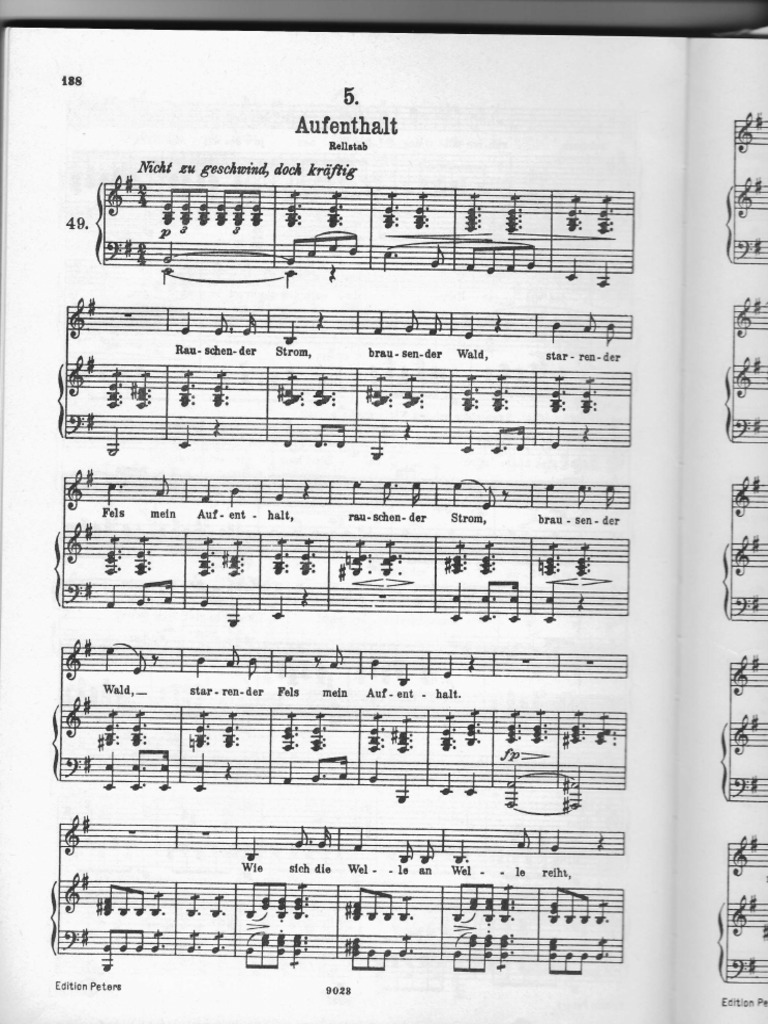 Schubert Aufenthalt | PDF