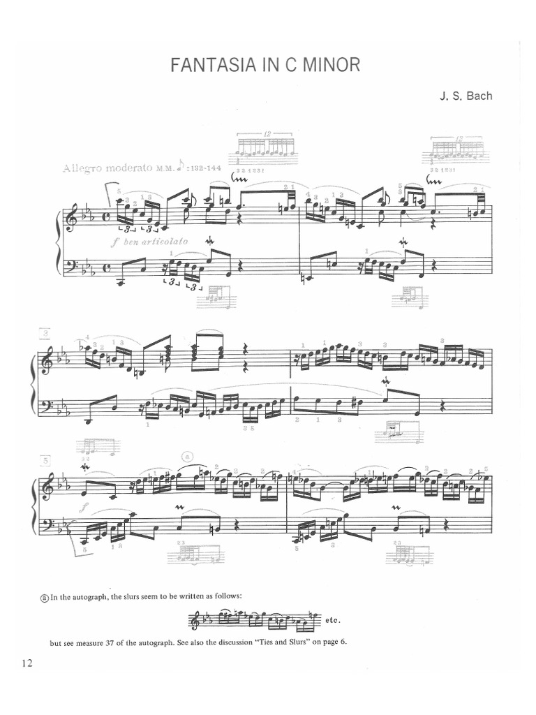 Bach - Fantasy in C Minor | PDF