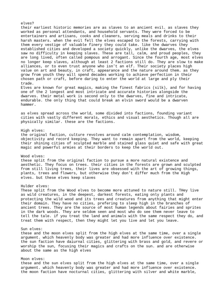 Elf Culture | Download Free PDF | Elves | Trees