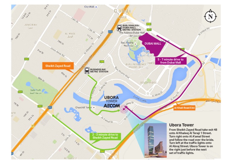 01 AECOM Ubora Dubai Map | PDF