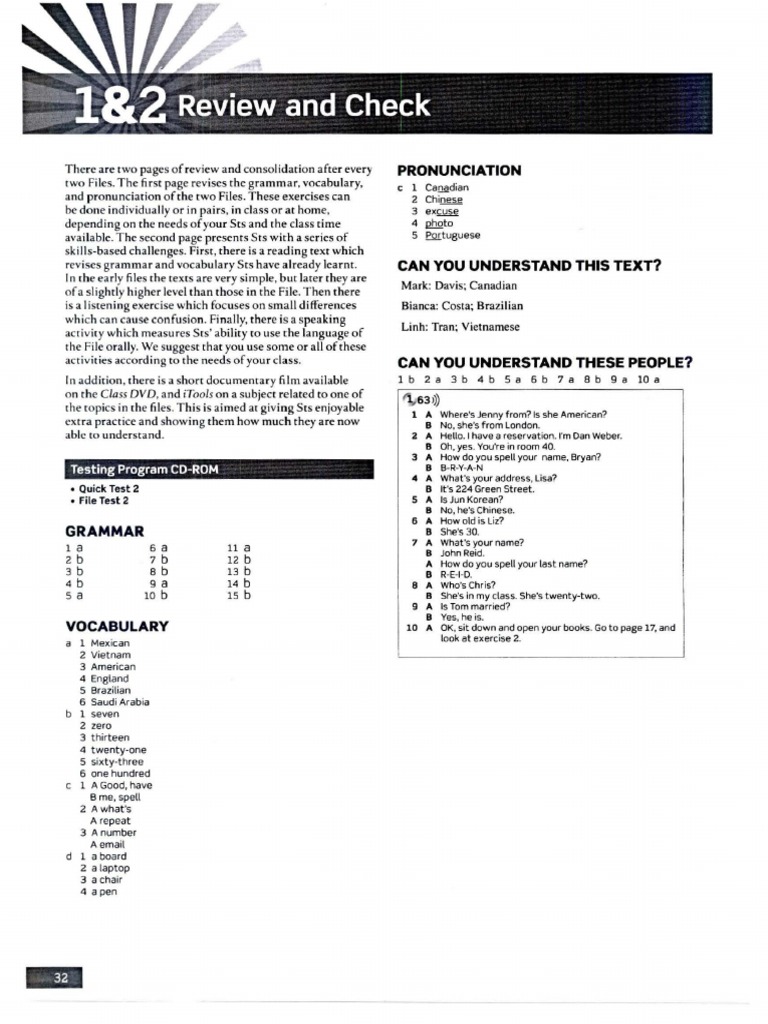 1&2 - Review and Check - Answers | PDF | Cognitive Science | Communication