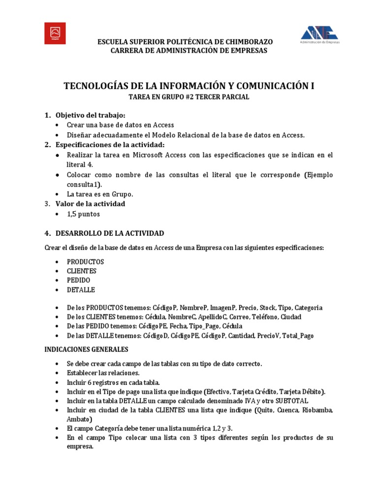 Tarea en Grupo #2 TP | Descargar gratis PDF | Bases de datos | Informática