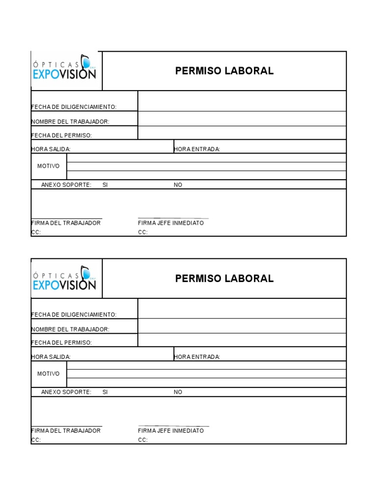 Modelo Formato de Permiso | PDF