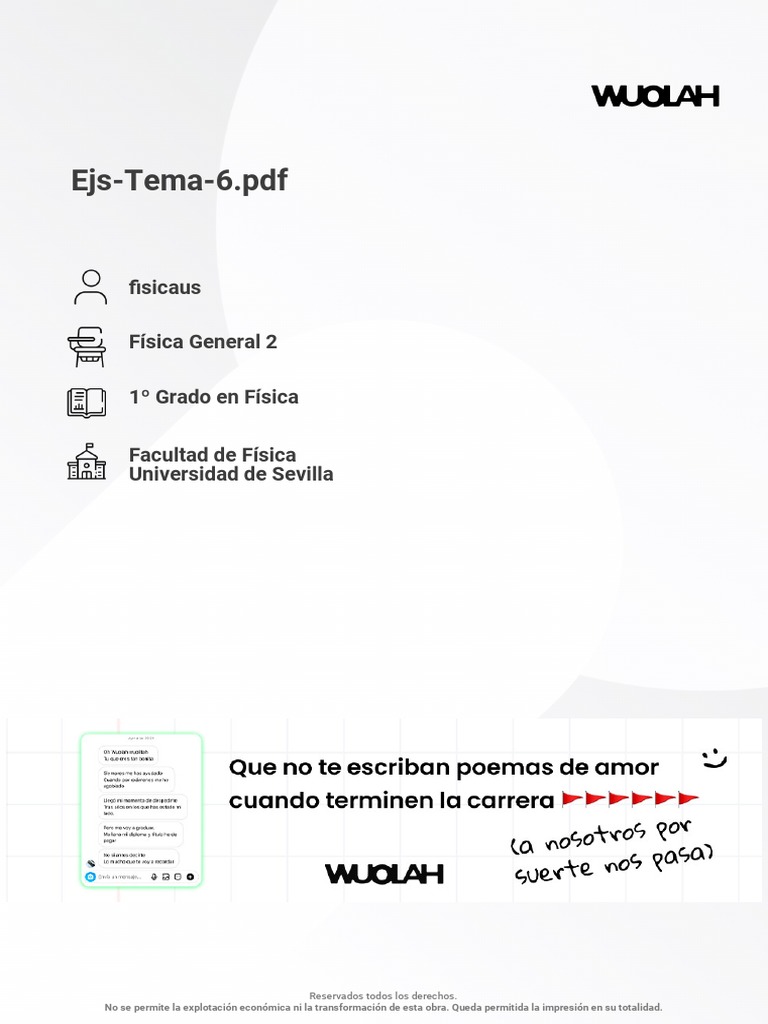 Wuolah Free Ejs Tema 6 | PDF | Inducción electromagnética | Corriente eléctrica