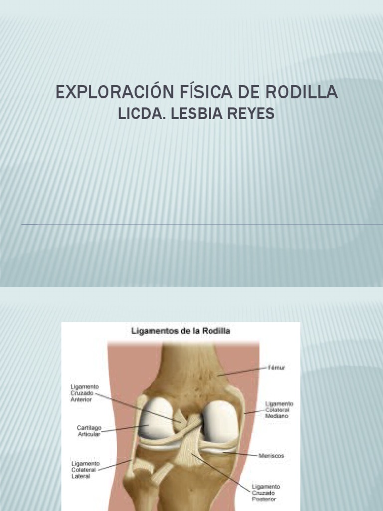 Exploración de Rodilla | PDF | Rodilla | Articulaciones