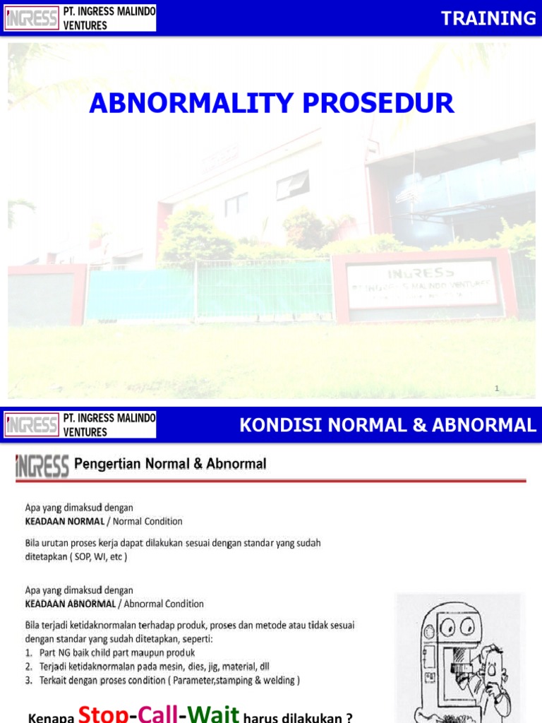 Prosedur Penanganan Abnormalitas Produksi | PDF