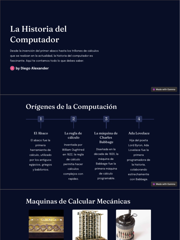 Historia y Evolución del Computador | PDF | Hardware de la computadora ...