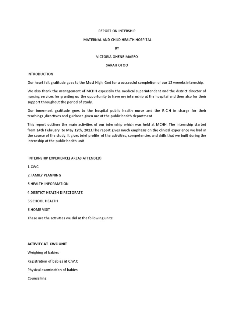 Report On Clinicals Second Semister-1 | PDF | Nursing | Family Planning