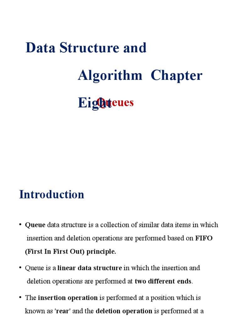 CH8 - Queues | PDF | Queue (Abstract Data Type) | Computer Programming CH8 - Queues | PDF | Queue (Abstract Data Type) | Computer Programming