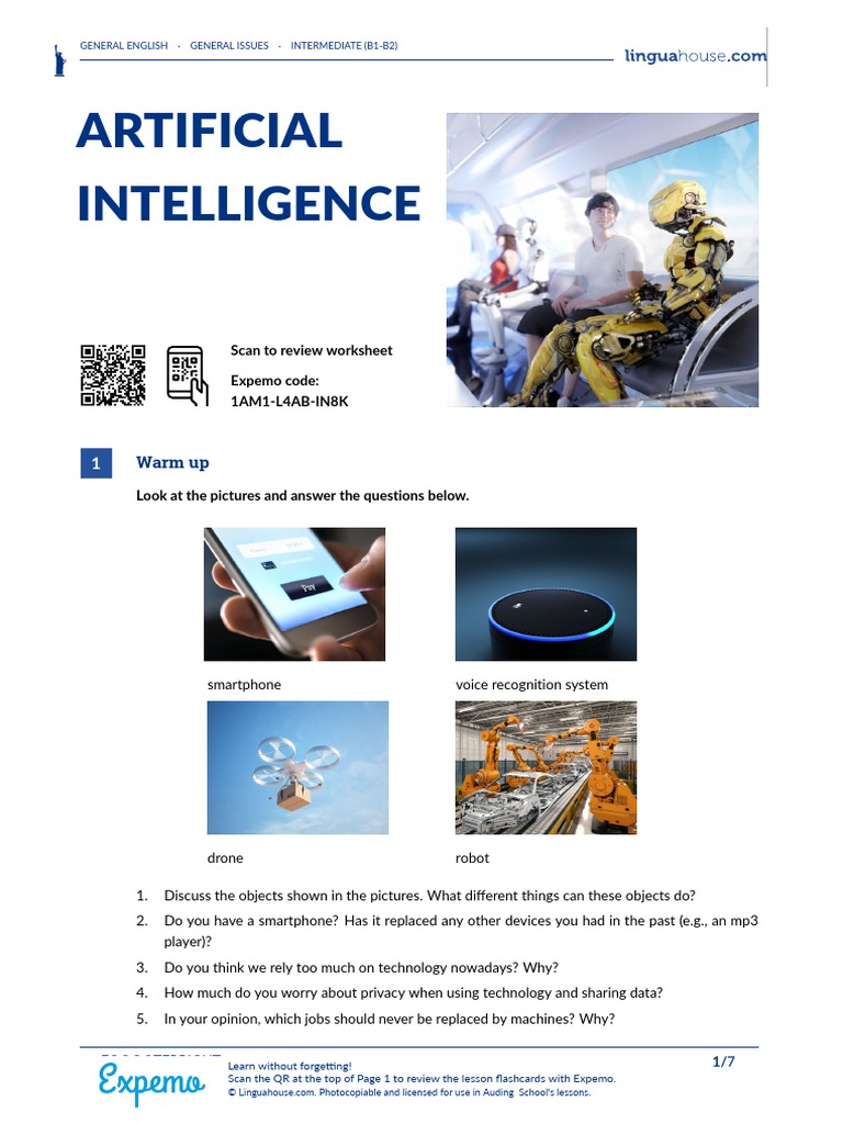 Artificial Intelligence American English Teacher | PDF | Artificial ...