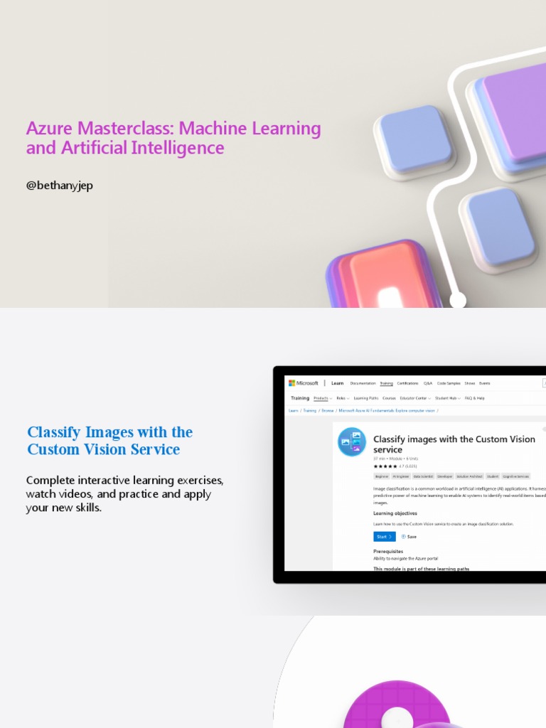 AI On Azure Custom Vision and Cognitive Services | PDF | Computer ...