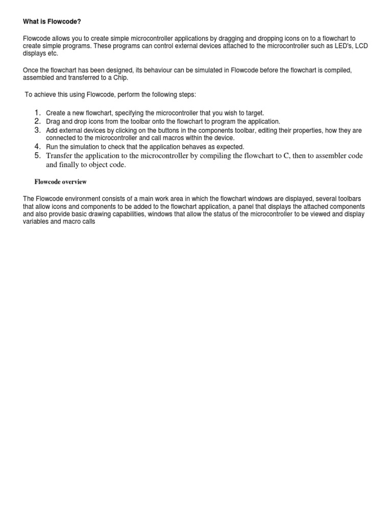 Flowcode V4.2 TUTORIAL Step by Step | PDF | Control Flow | Point And Click