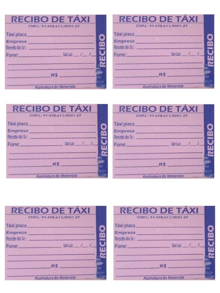 Recibo Taxi | PDF