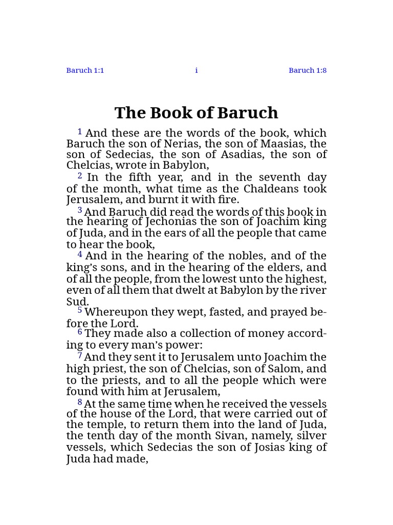 Book of Baruch | PDF | King James Version | Lord's Prayer