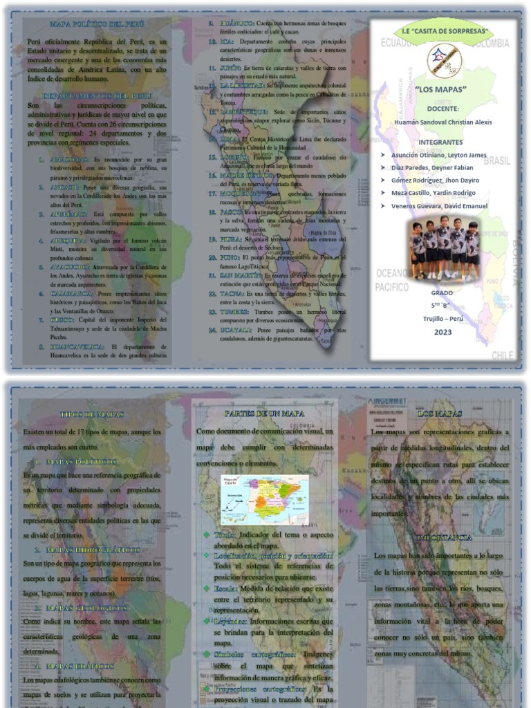 Triptico (Los Mapas) | Descargar gratis PDF | Perú | Mapa