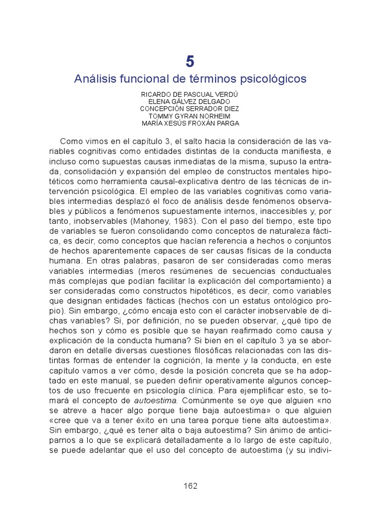 Análisis Funcional de Términos Psicológicos | PDF | Sicología | Comportamiento