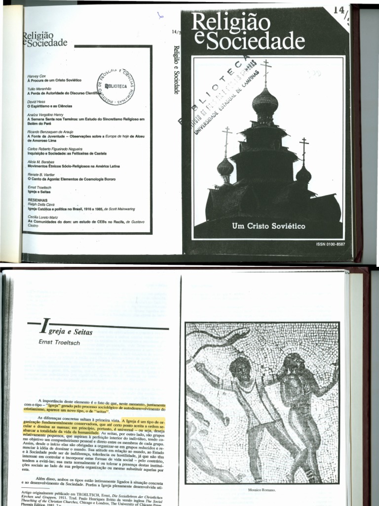 TROELTSCH, Ernst - Igreja e Seitas | PDF | Igreja católica | Ascetismo