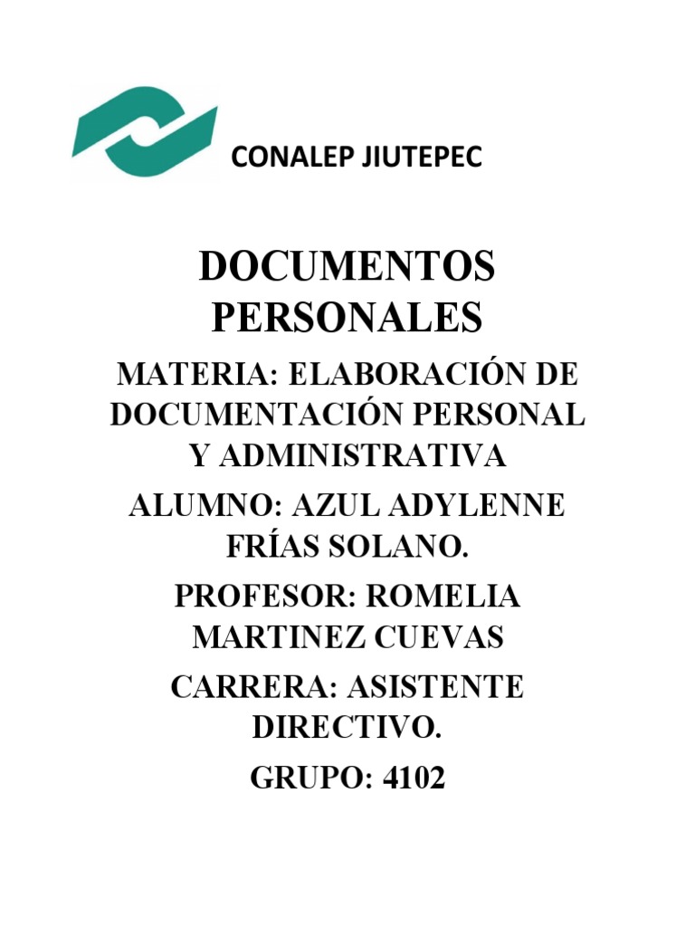 Documentos Personales | PDF