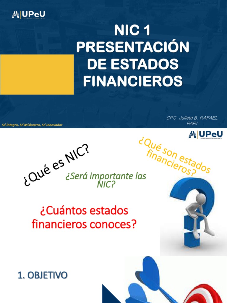 Nic 1 | PDF | normas internacionales de INFORMACION FINANCIERA | Estado ...