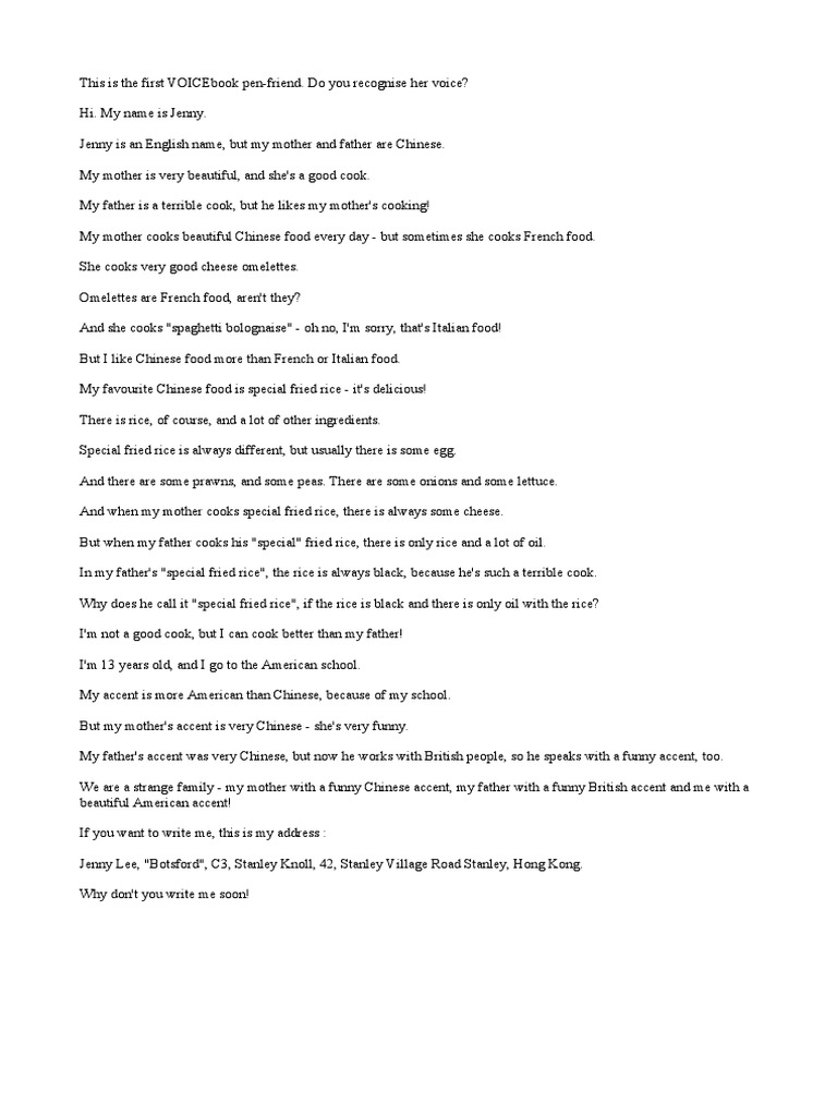 Pen-Pal Stories for Young Readers | PDF