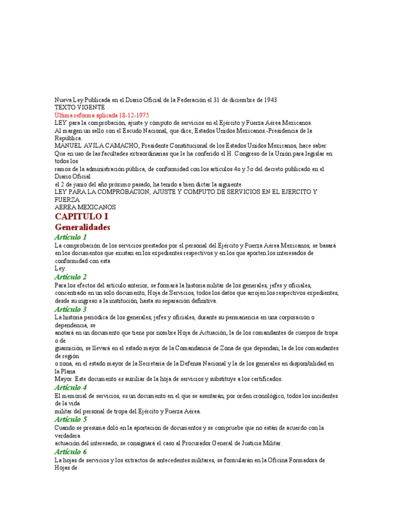 Ley para La Comprobacion | PDF | México | Militar Ley para La Comprobacion | PDF | México | Militar