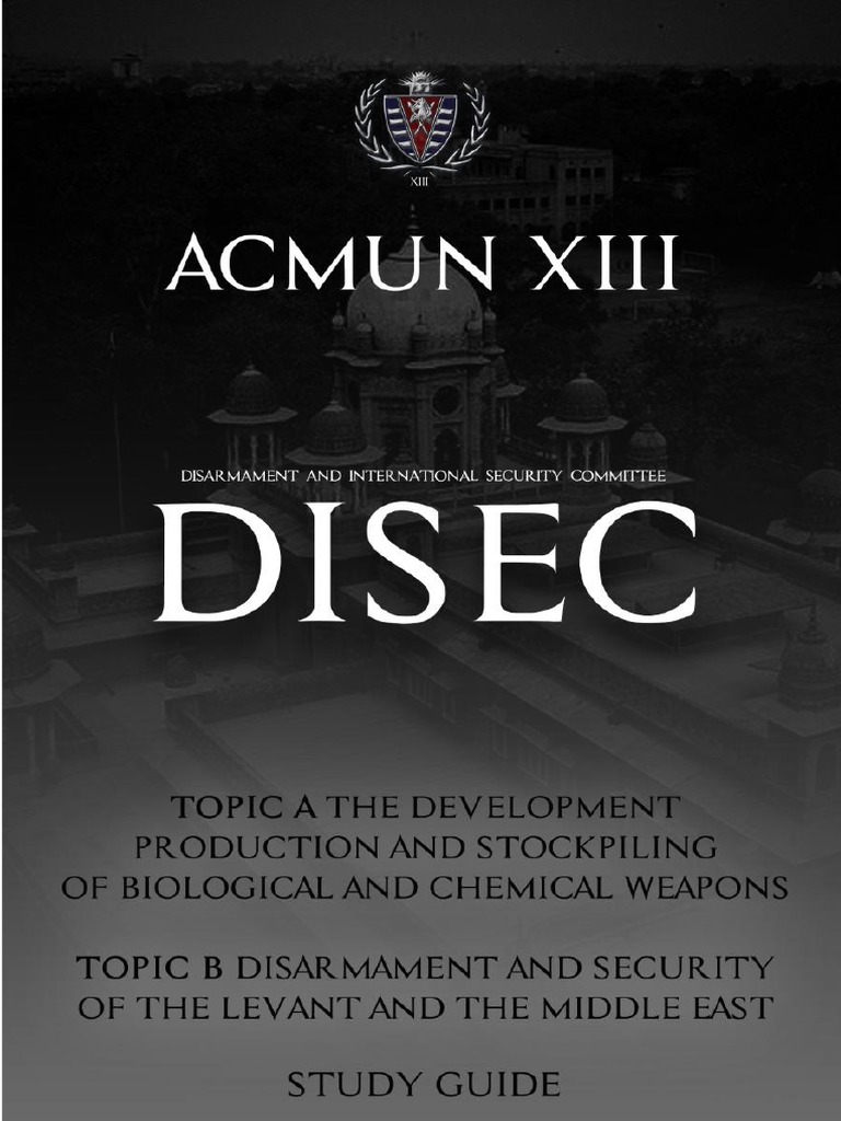 DISEC Study Guide | PDF | Chemical Warfare | Biological Warfare