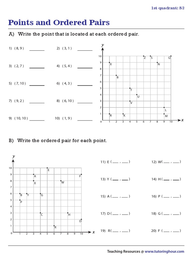 Coordinate Worksheets Grade 2 | PDF