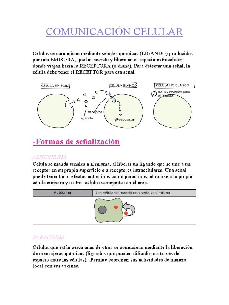 COMUNICACIÓN CELULAR-18-Señalizacion | PDF | Receptor (Bioquímica) | Transducción de señales