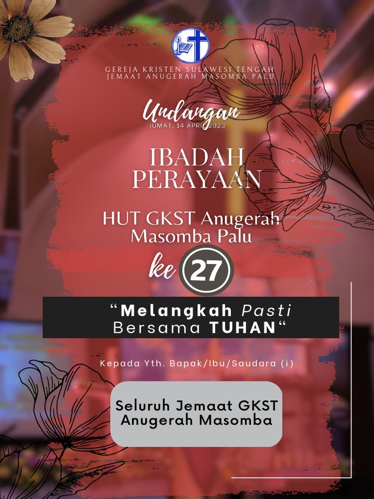 Contoh Undangan HUT Jemaat | PDF