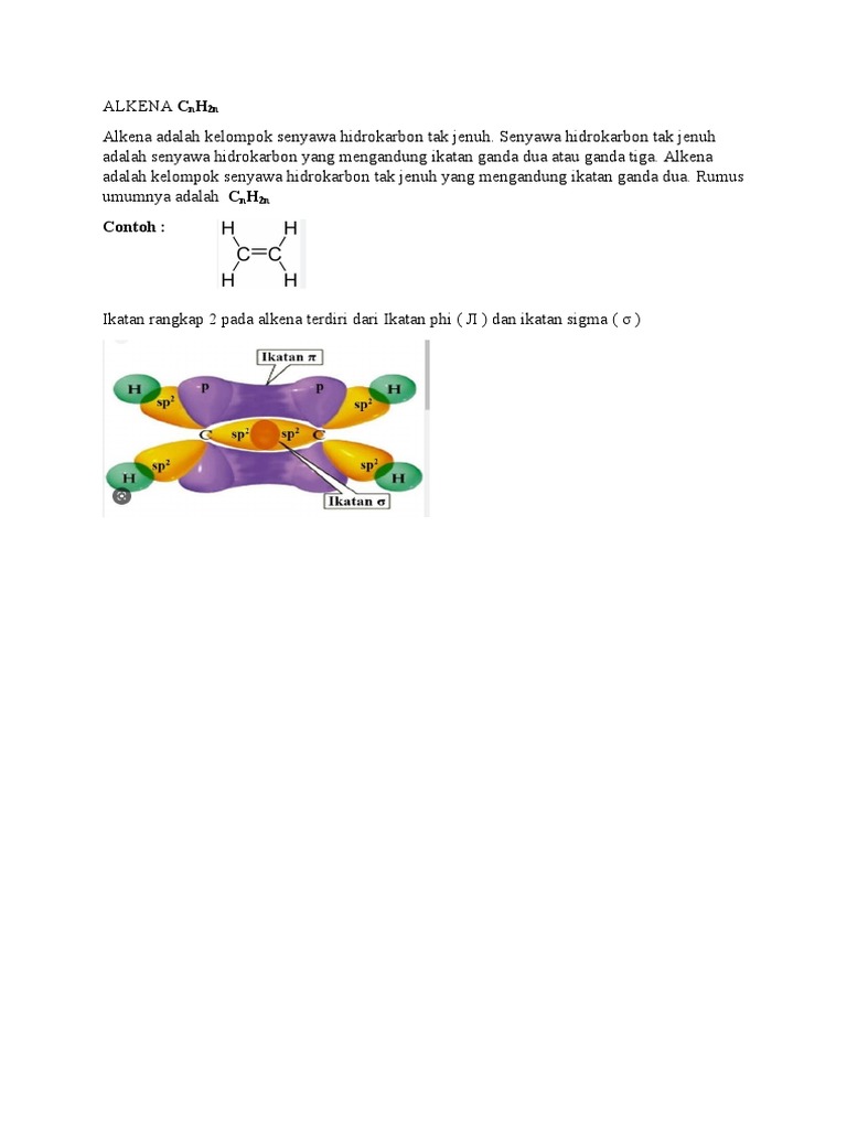 Bahan Ajar - Alkena-Alkuna | PDF