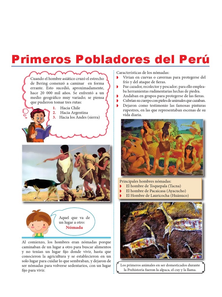 Ficha Primeros Pobladores | PDF | Nómada