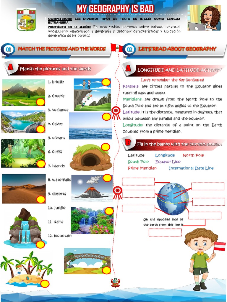 Ficha 01 - Semana 1 - Prea1 - My Geography Is Bad | PDF | Latitude ...