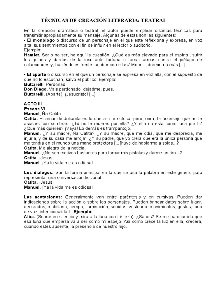 Técnicas de Creación Literaria Quinto Grado | PDF