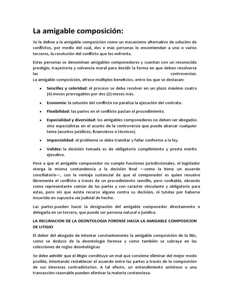 Amigablemente Amigable | PDF | Arbitraje | Mediación